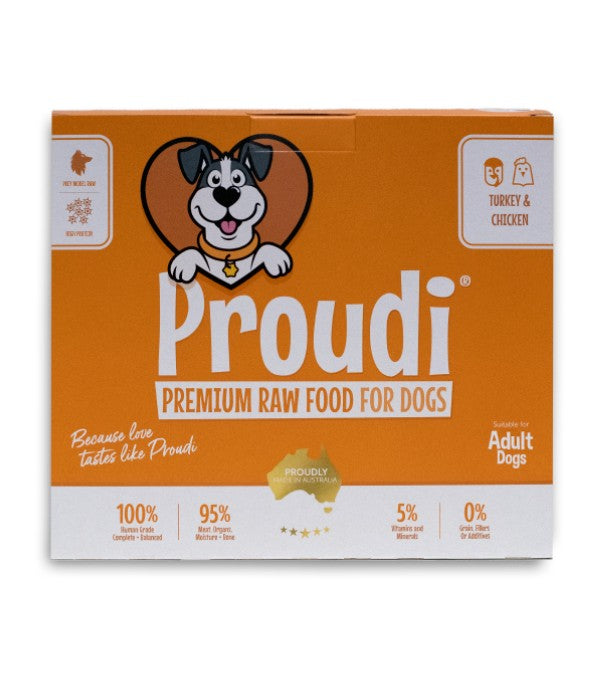 Proudi Dog Turkey and Chicken 2.4kg – Pets Unleashed